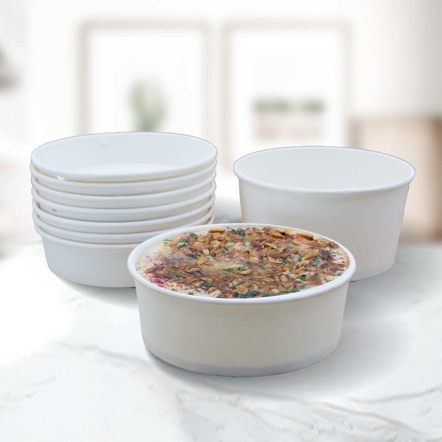 علب ورقية للطعام بلون أبيض - Future Pack Jo